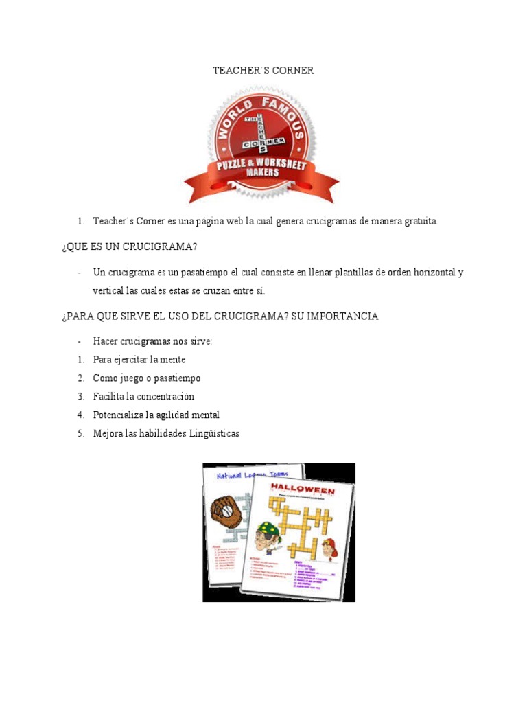 Teacher Corner | PDF