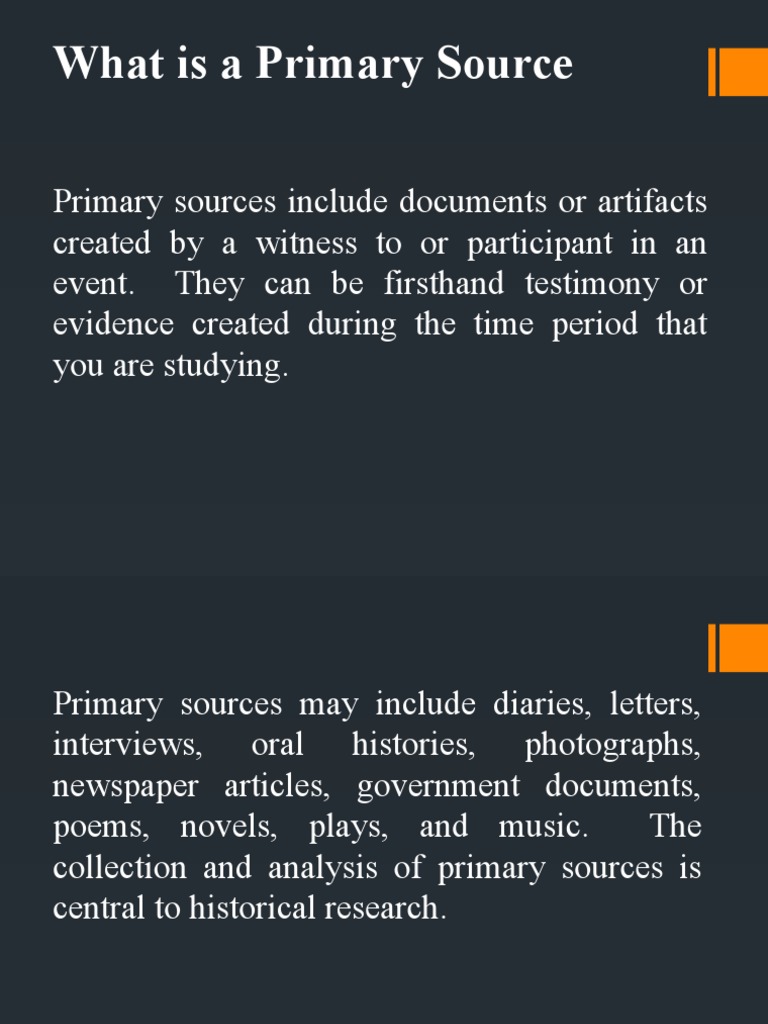 Primary and Secondary Sources | PDF