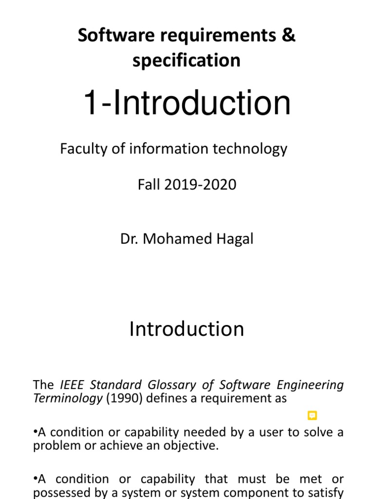 Lec1 - Introduction PDF | PDF | Intelligence Analysis | Specification ...