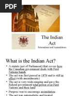 History of Indian Act | PDF | First Nations | Fiduciary