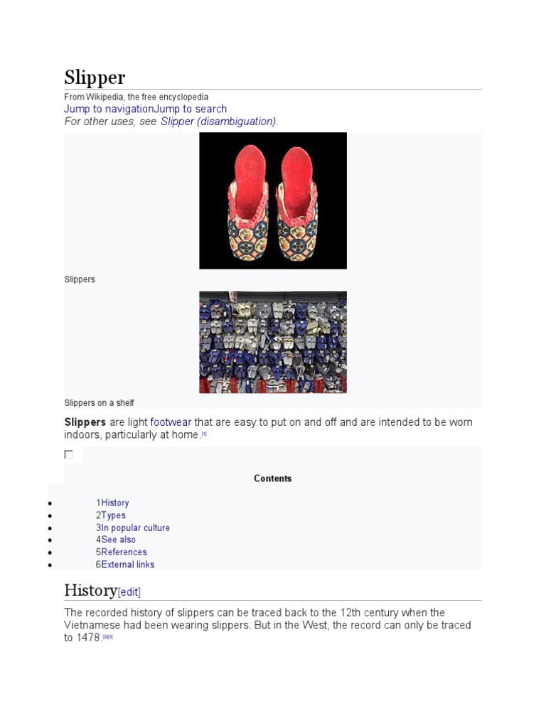 Slipper | PDF | Softlines (Retail) | Footwear