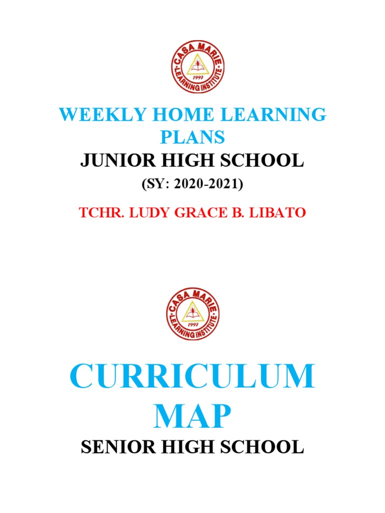 Weekly Home Learning Plans: Junior High School | PDF