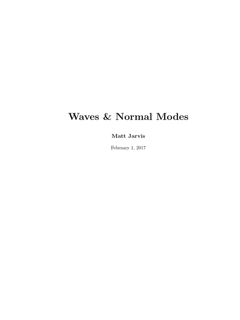 Waves 10 | PDF | Normal Mode | Oscillation