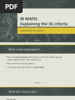 Maths AA HL IA Outline Criteria | PDF