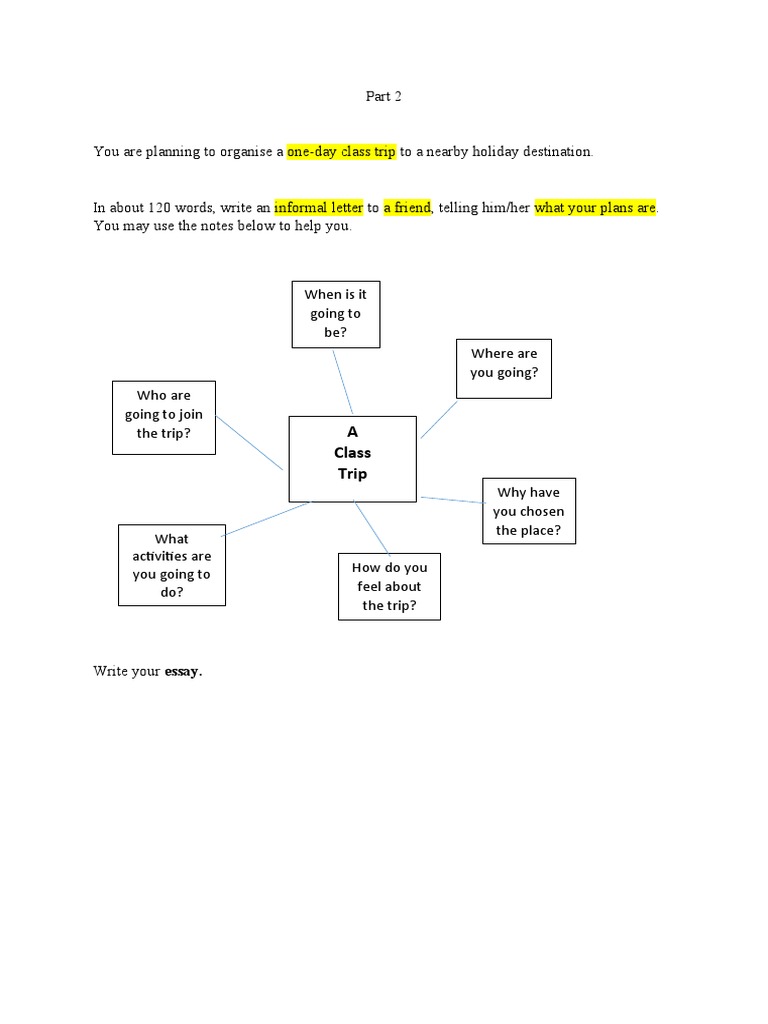 Class Trip Informal Letter Example | PDF