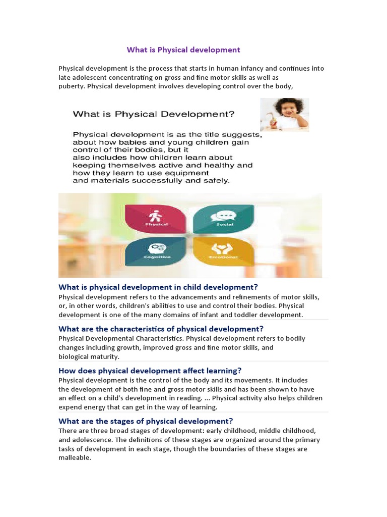 What Is Physical Development in Child Development? | Download Free PDF ...