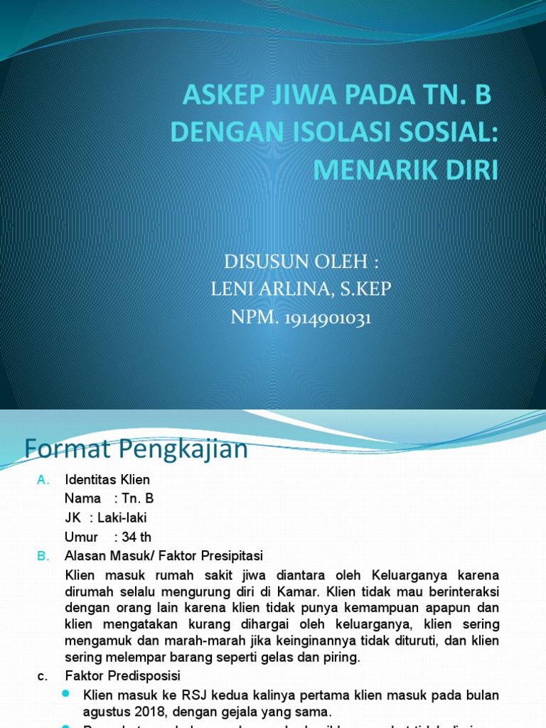 Askep Jiwa Isos | PDF