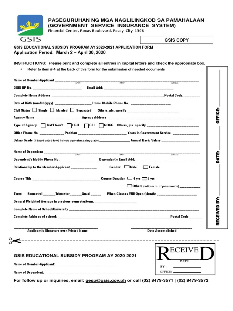 20200228-2020 GESP Application Form PDF | PDF | Government | Business