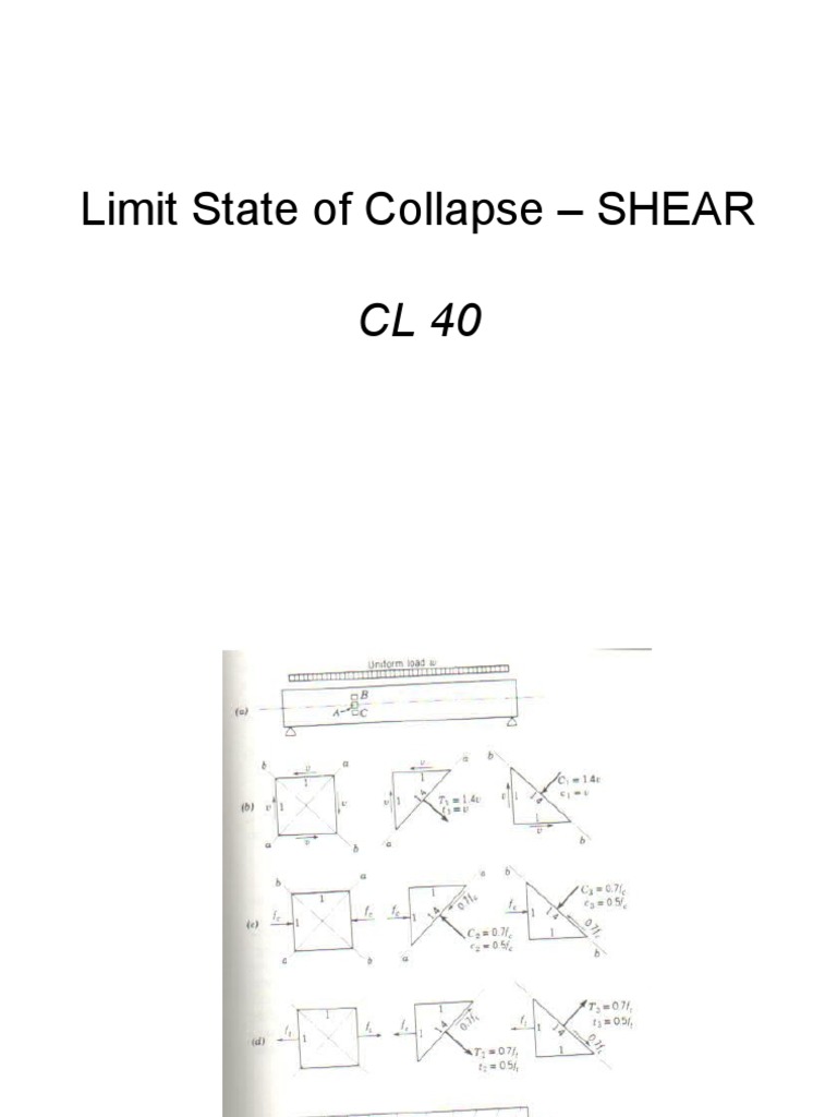 Limit State of Collapse - SHEAR | PDF | Shear Stress | Beam (Structure)