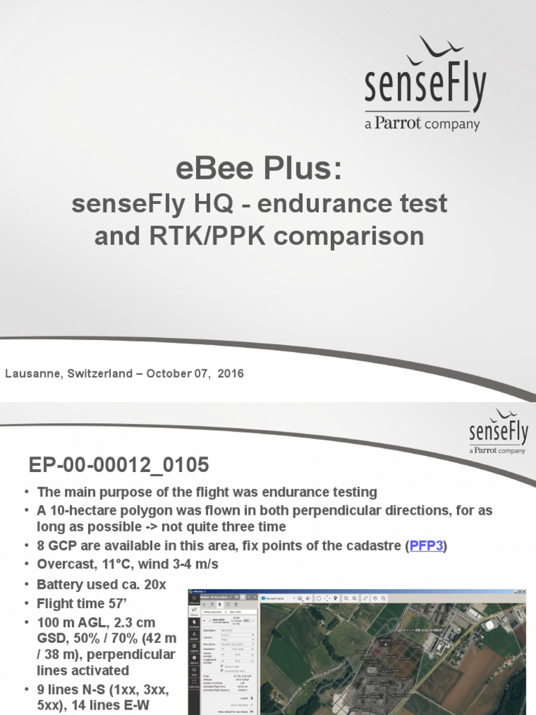 Ebee Plus:: Sensefly HQ - Endurance Test and RTK/PPK Comparison | PDF