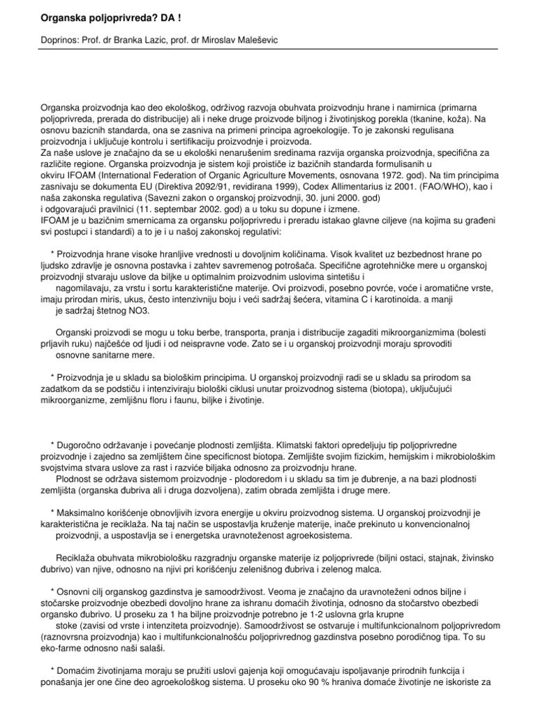 89 Organska Poljoprivreda Da | PDF