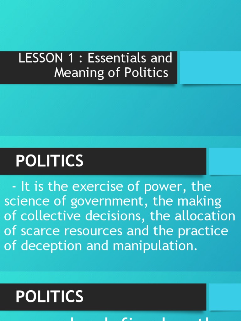Essentials of Political Science Explained | PDF | Policy | Cognition