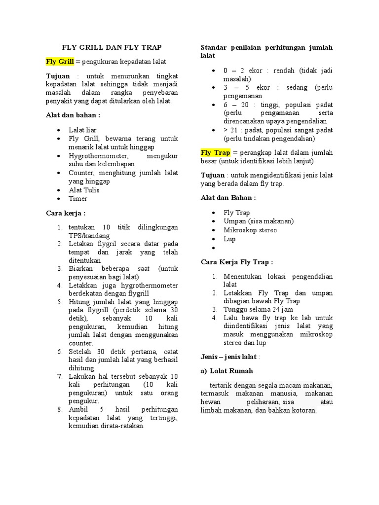 Fly Grill Dan Fly Trap | PDF