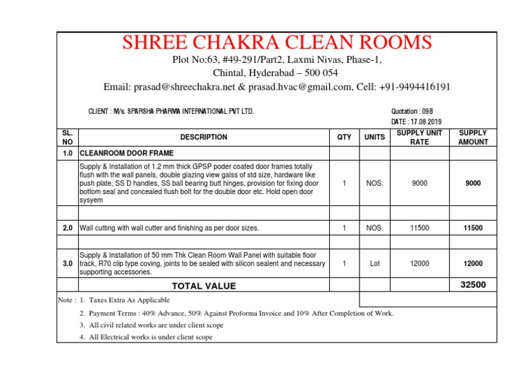 09-Hvac Quotation - Sparsha-02a | PDF