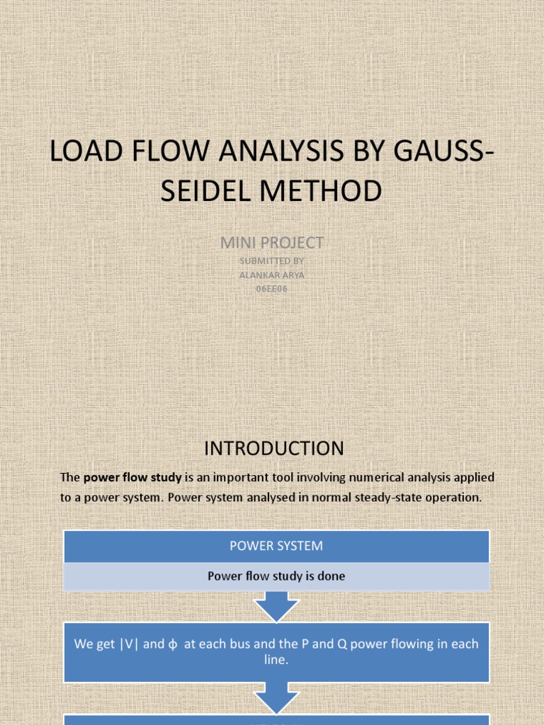 Gauss-Seidel Load Flow Analysis Guide | PDF | Teaching Mathematics ...