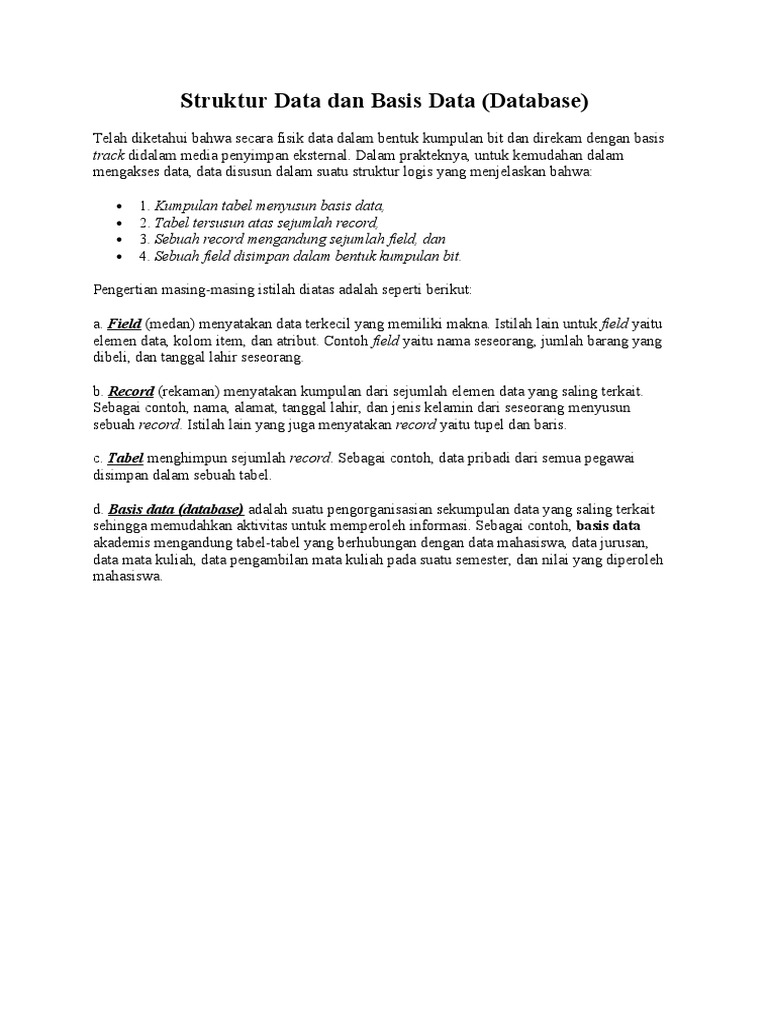 Struktur Data Dan Basis Data PDF | PDF