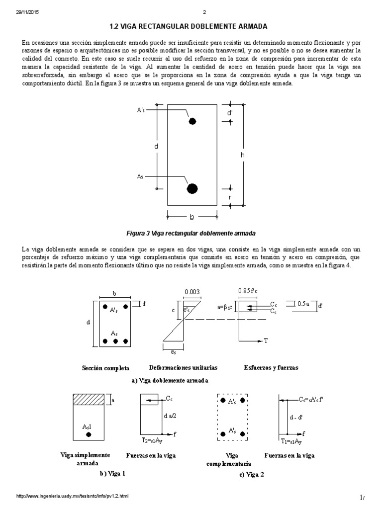 Vigas Doblemente Armadas | PDF | Acero | Ingeniería mecánica