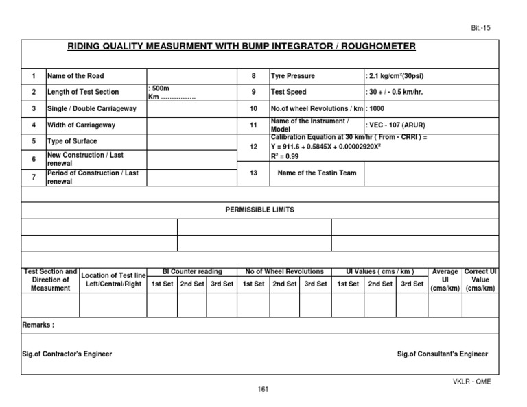 Riding Quality Measurment With Bump Integrator / Roughometer | PDF | Mechanical Engineering ...