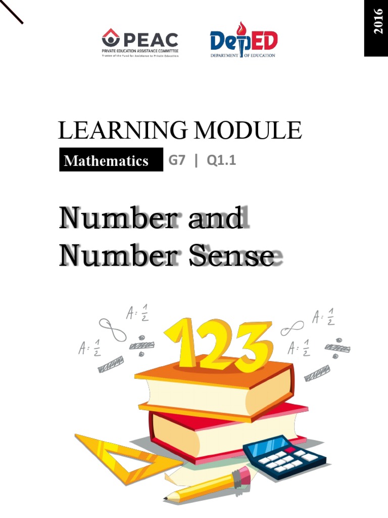 Learning Module: Number and Number Sense | PDF | Numbers | Set ...