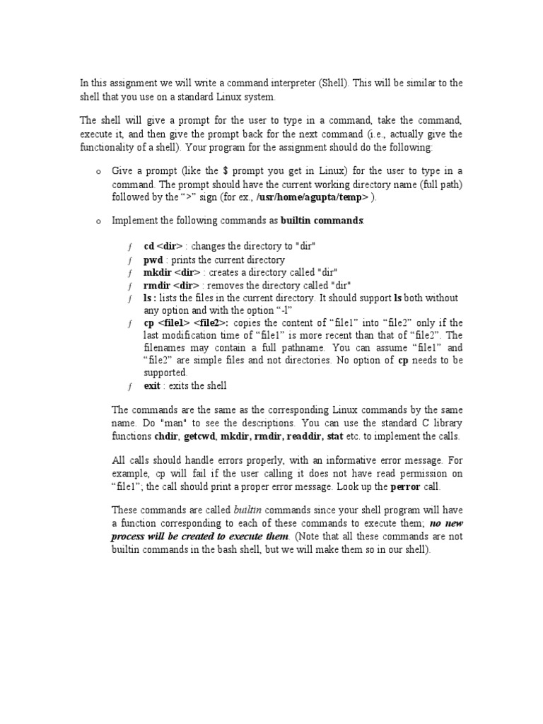 Os Package - The Shell | PDF | Command Line Interface | Shell (Computing)