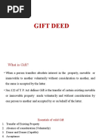 Sample Gift Deed for Immovable Property | PDF | Deed | Real Property