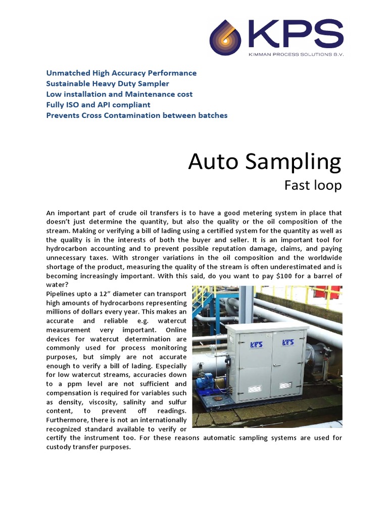 Auto Sampling: Fast Loop | PDF | Petroleum | Liquids