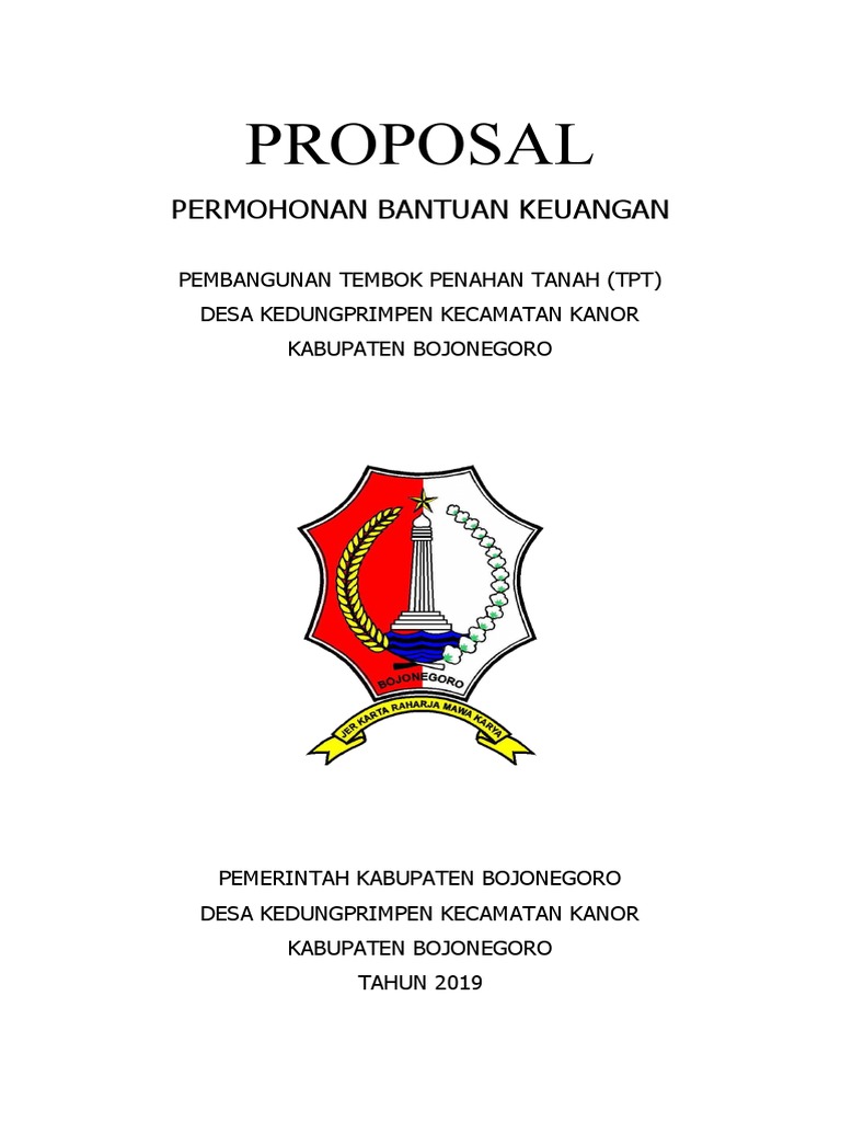 PROPOSAL Pengajuan Kedungprimpen BKD 2019 | PDF