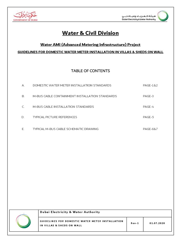 1b Domestic Water Meter Installation in Villas and Sheds Guidelines ...