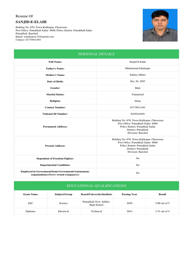 CV 5 | PDF | Educational Stages