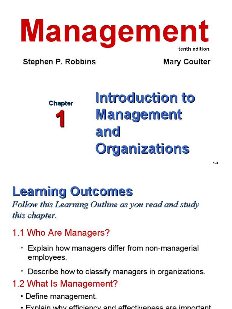 Management: Introduction To Management and Organizations | PDF ...