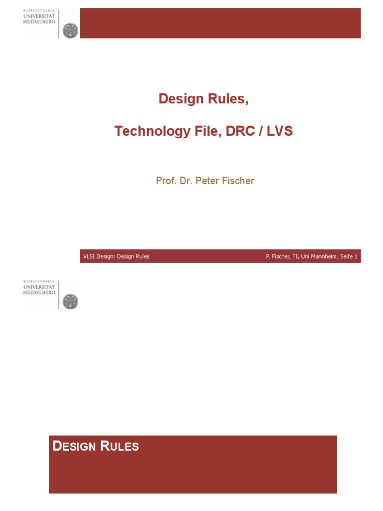 VLSI Fischer 05 Designrules PDF | PDF | Field Effect Transistor | Mosfet