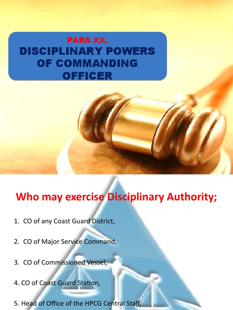 Disciplinary Powers of Commanding Officer | PDF | Justice | Crime ...