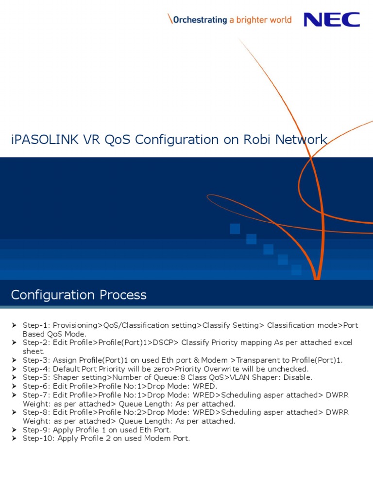 Ipasolink VR Qos Configuration On Robi Network | PDF | Communications Protocols | Computer ...