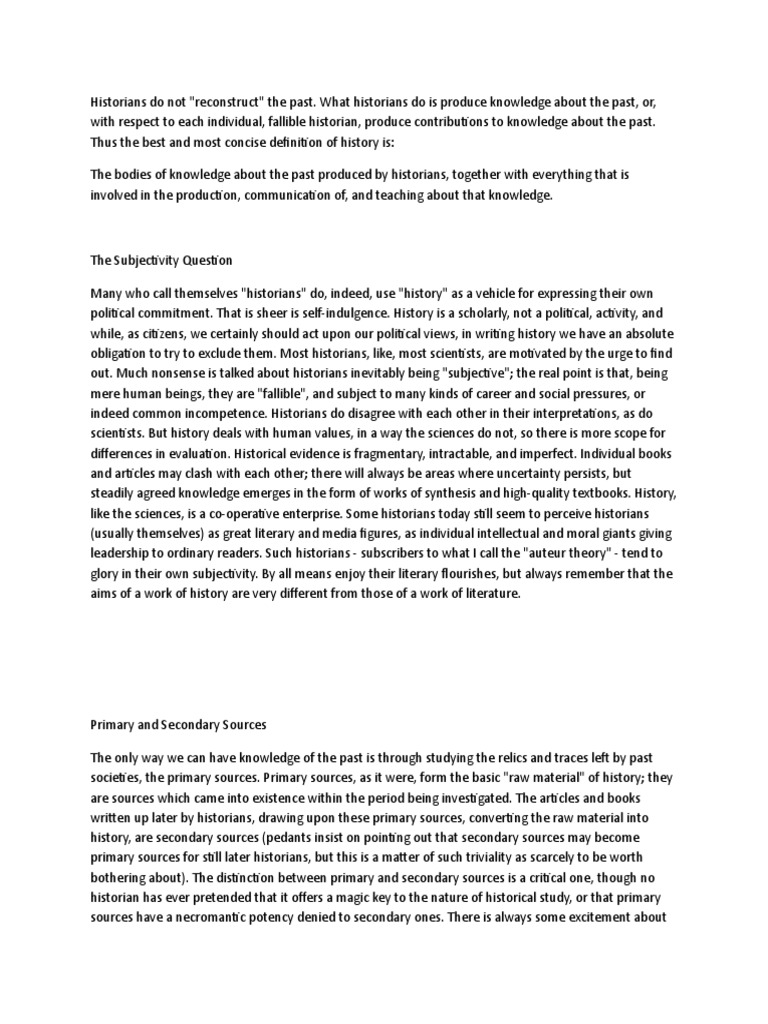 Document RPH | PDF | Primary Sources | Historian