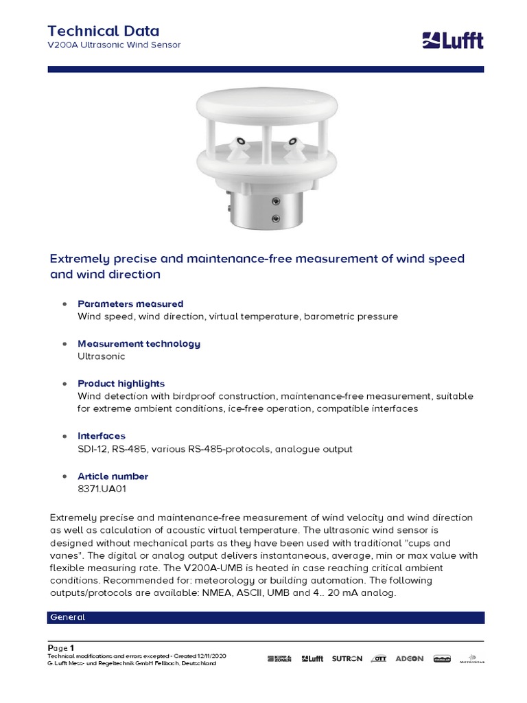 Technical Data: Extremely Precise and Maintenance-Free Measurement of ...