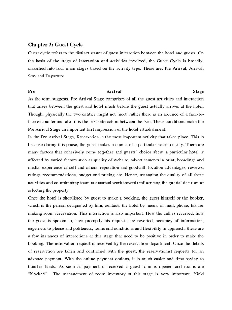 Chapter 3 Guest Cycle PDF | PDF | Identity Document | Travel Visa
