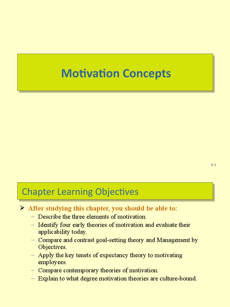 Chapter 7 Motivation Concepts | PDF | Motivation | Motivational