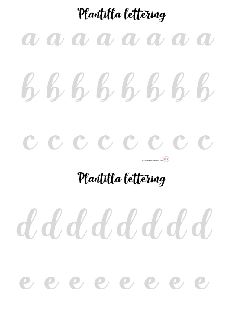 Plantillas Imprimibles para Practicar Lettering PDF | PDF