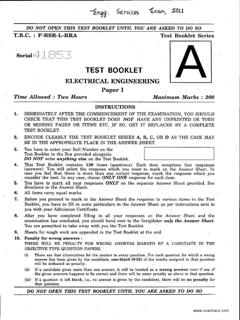 IES Electrical Engineering 2011 PDF | PDF | Doping (Semiconductor ...