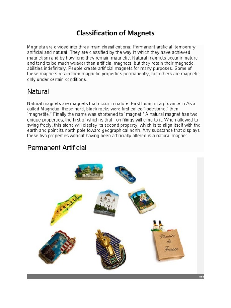 Classification of Magnets | PDF | Magnet | Magnetism