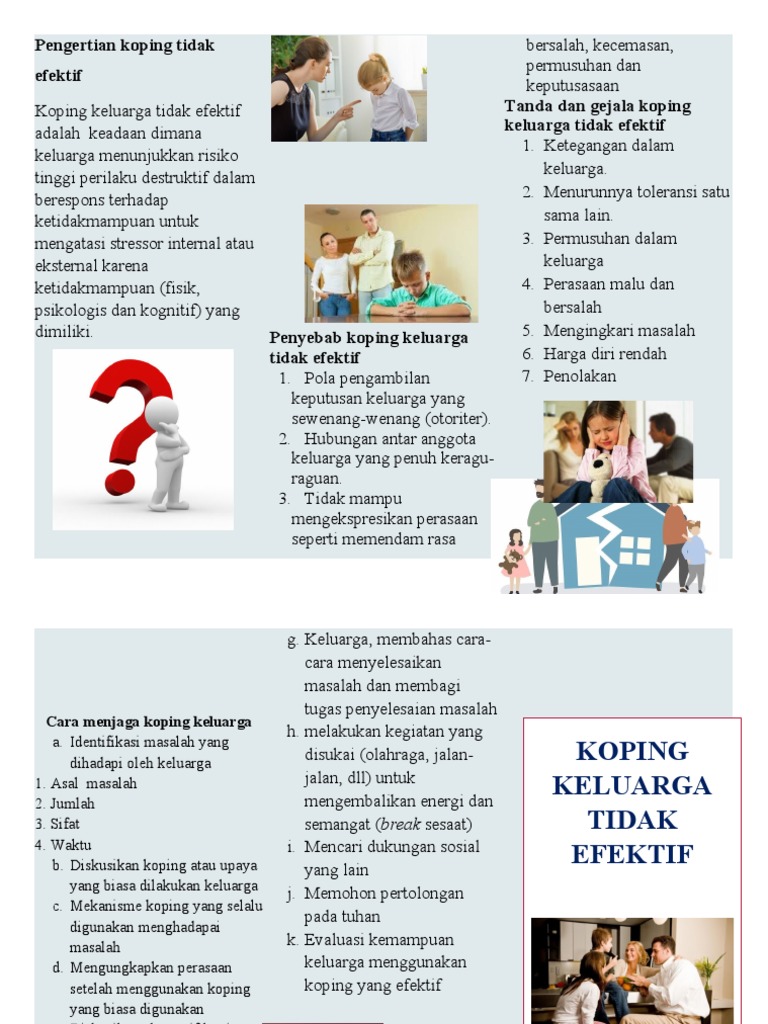 Leaflet Koping Keluarga Tidak Efektif Keperawatan Jiwa | PDF