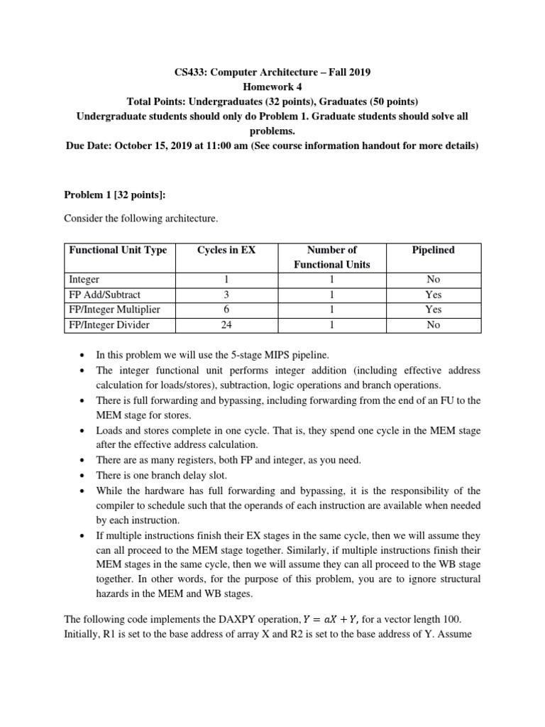 cs433 Fa19 hw4 Solution | PDF | Computer Hardware | Computer Engineering