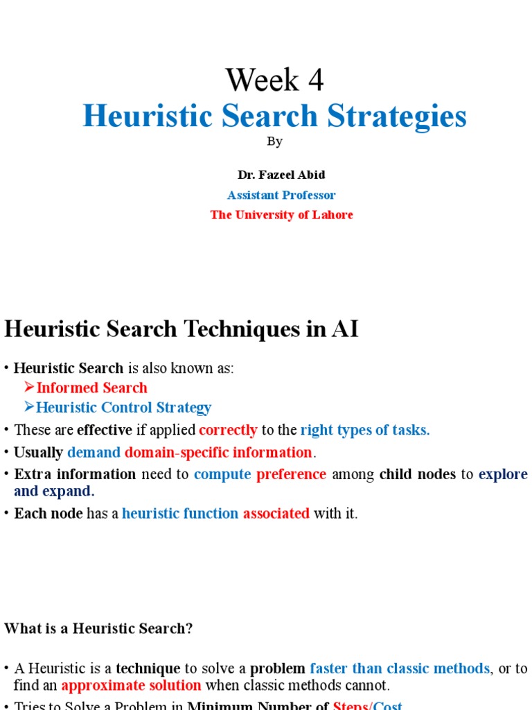 Lecture 4 Heuristic Search Strategies | PDF | Theoretical Computer Science | Computer Science