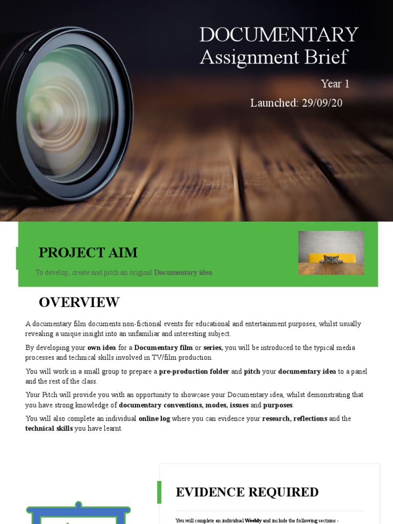 Documentary Brief | PDF | Documentary Film | Filmmaking
