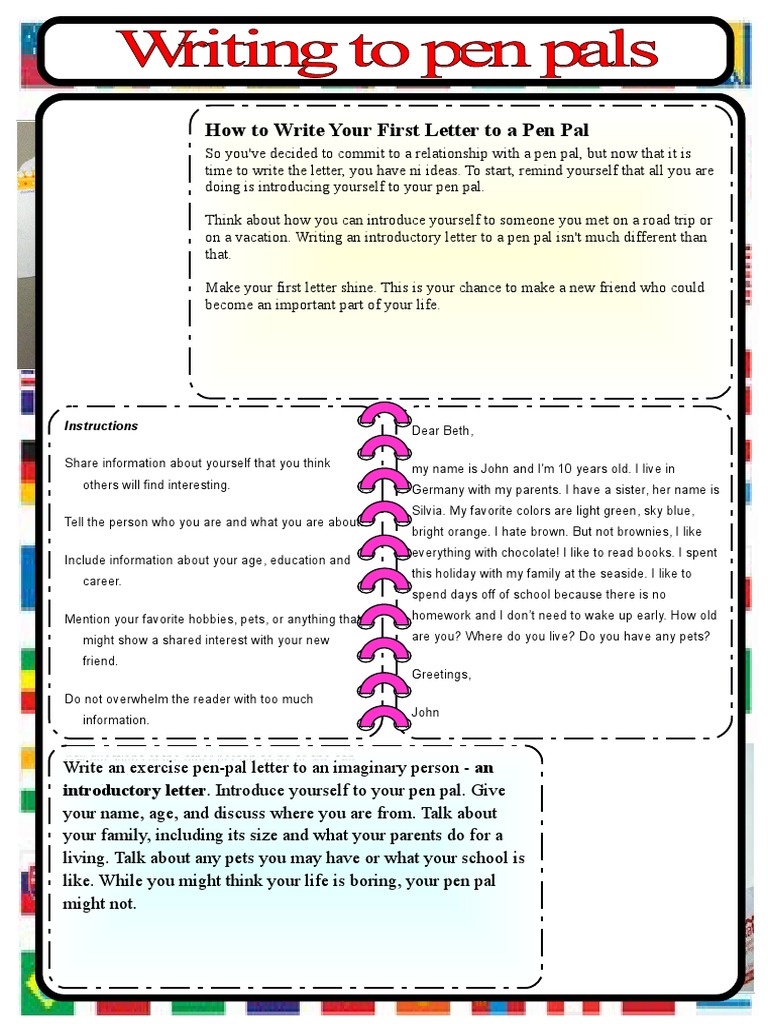 How to write your first pen pal letter | PDF