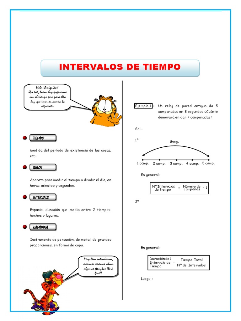 Ejercicios de Intervalos de Tiemp PDF | PDF | Reloj | Violencia