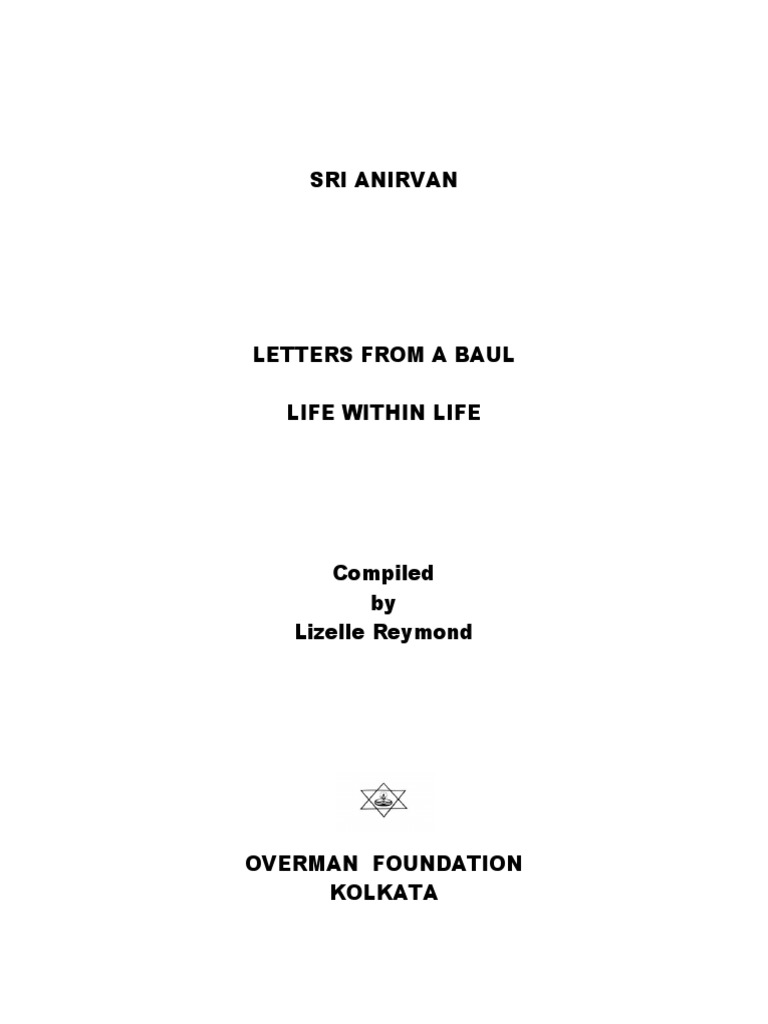 Letters From A Baul | PDF | Vedanta | Tantra