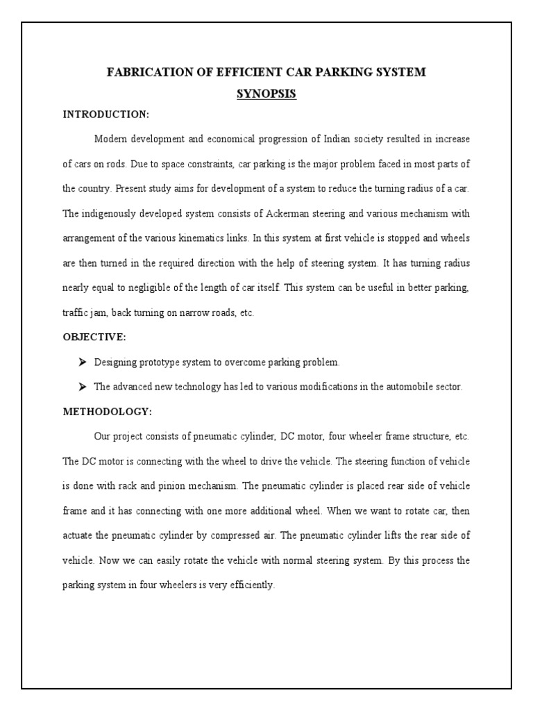 Efficient Car Parking System Design | PDF