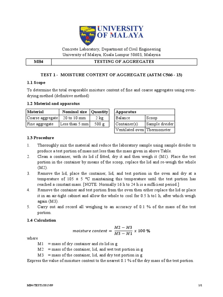 Practical 1b - TESTING OF AGGREGATES PDF | PDF | Density | Construction ...
