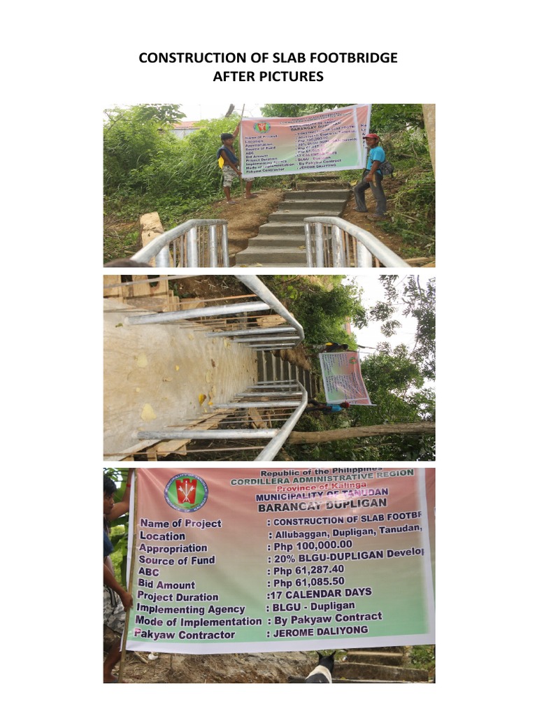 Construction of Slab Footbridge | PDF